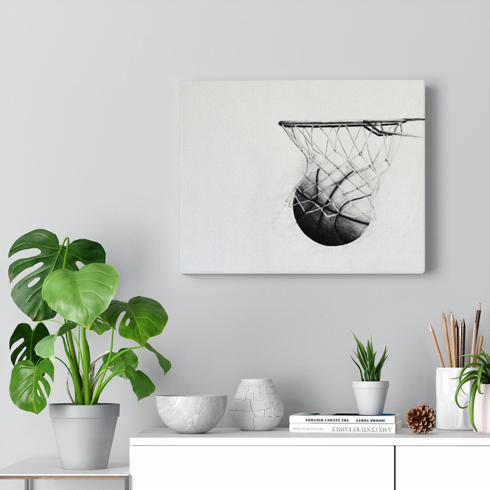 Basketball Canvas Wall Art Sports Canvas Art Basketball | Etsy