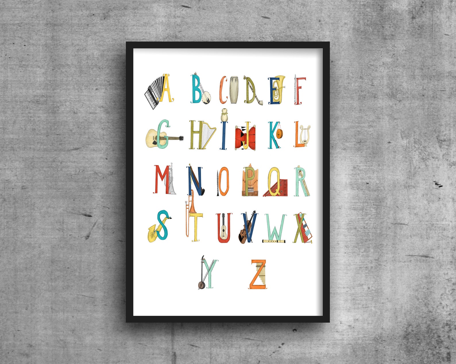 Alphabet Poster ABC Wall Art Elementary Teacher Gift Music - Etsy