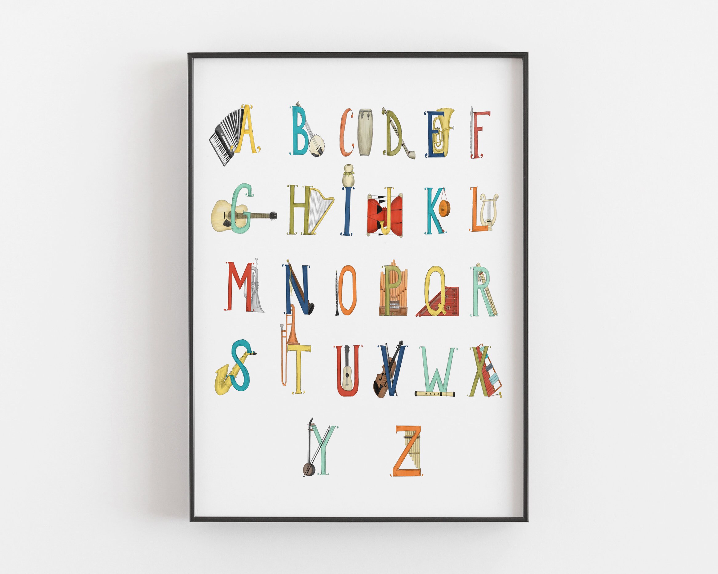 Alphabet Poster ABC Wall Art Elementary Teacher Gift Music - Etsy