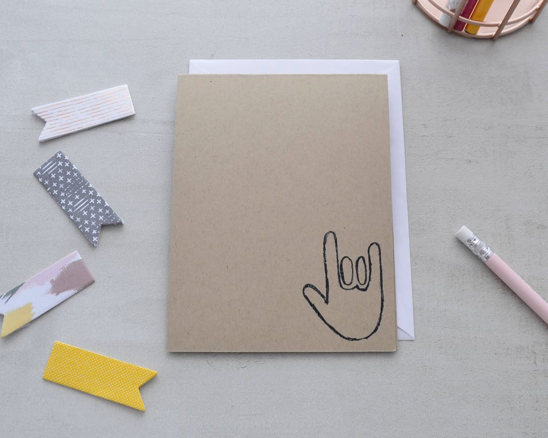I Love You Card Sign Language Love Card Sign Language - Etsy