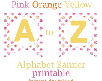 Pink orange banner | Etsy