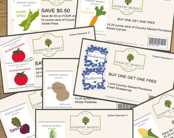 Grocery Store Printables Pretend Play Market Printable Instant | Etsy