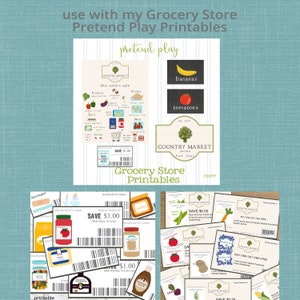 Pretend Play Gift Cards for Grocery Store Dramatic Play Market Display ...