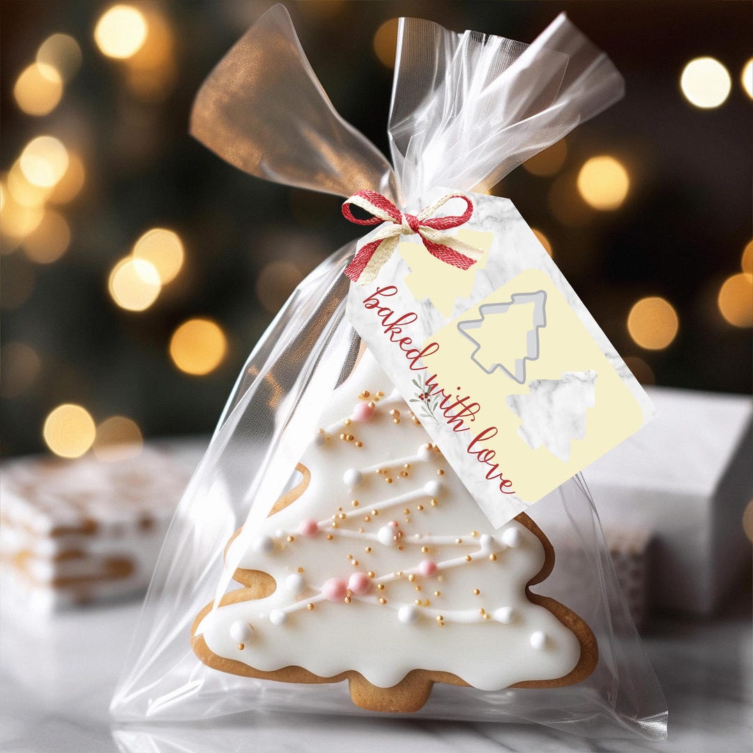 Baked With Love Cookie Gift Tag Christmas Tree Cookie Exchange Hostess ...