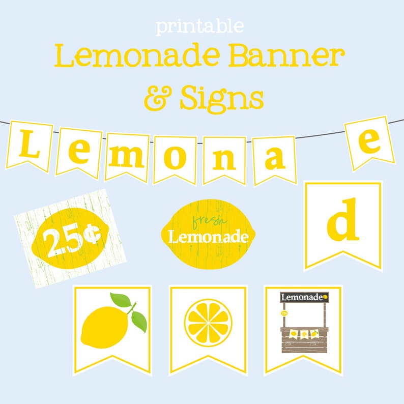 Lemonade Stand Banner Free Printable
