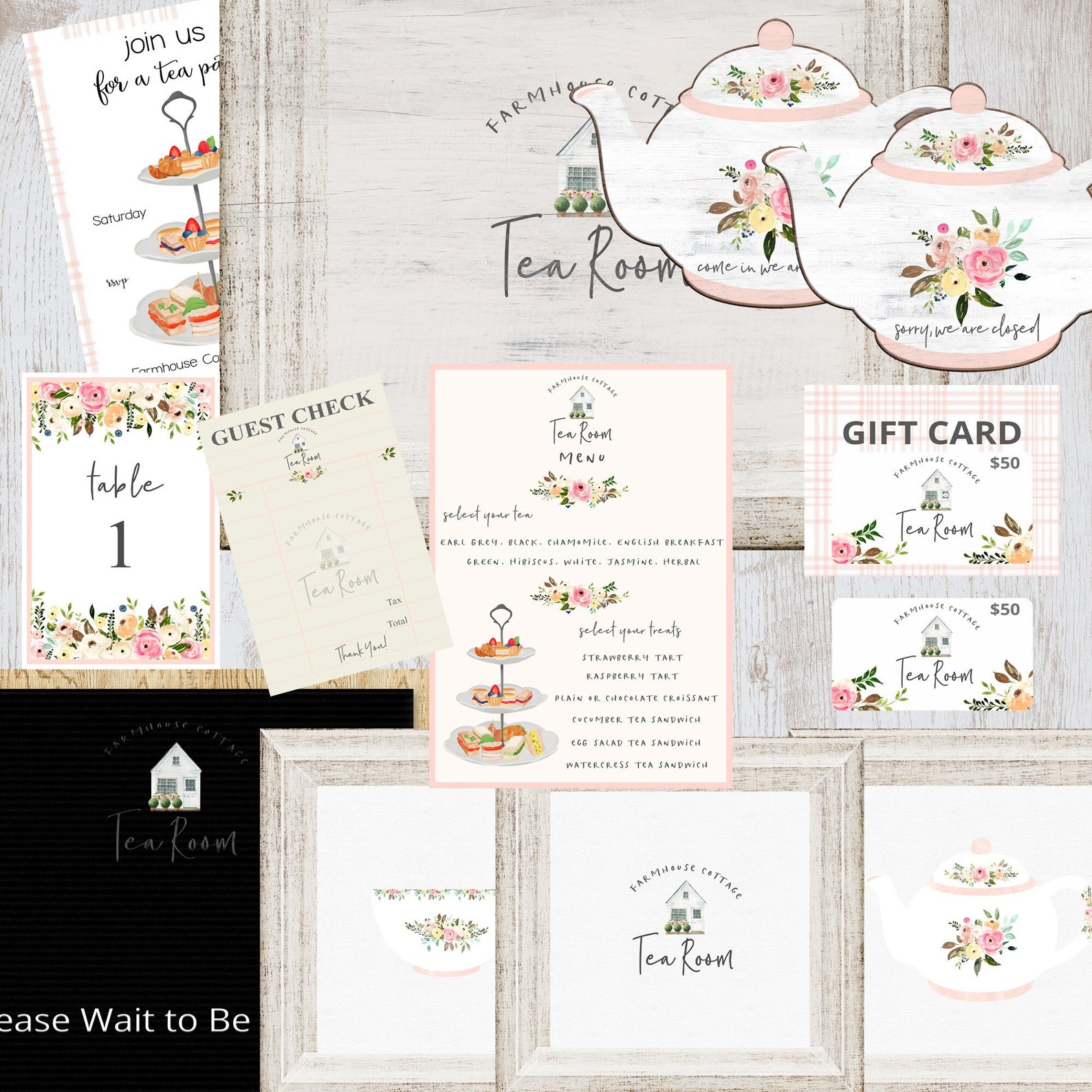 Pretend Play Tea Room Dramatic Play Tea Party Printable - Etsy