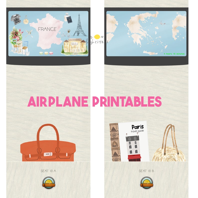 Airplane Pretend Play Printables Instant Download - Etsy