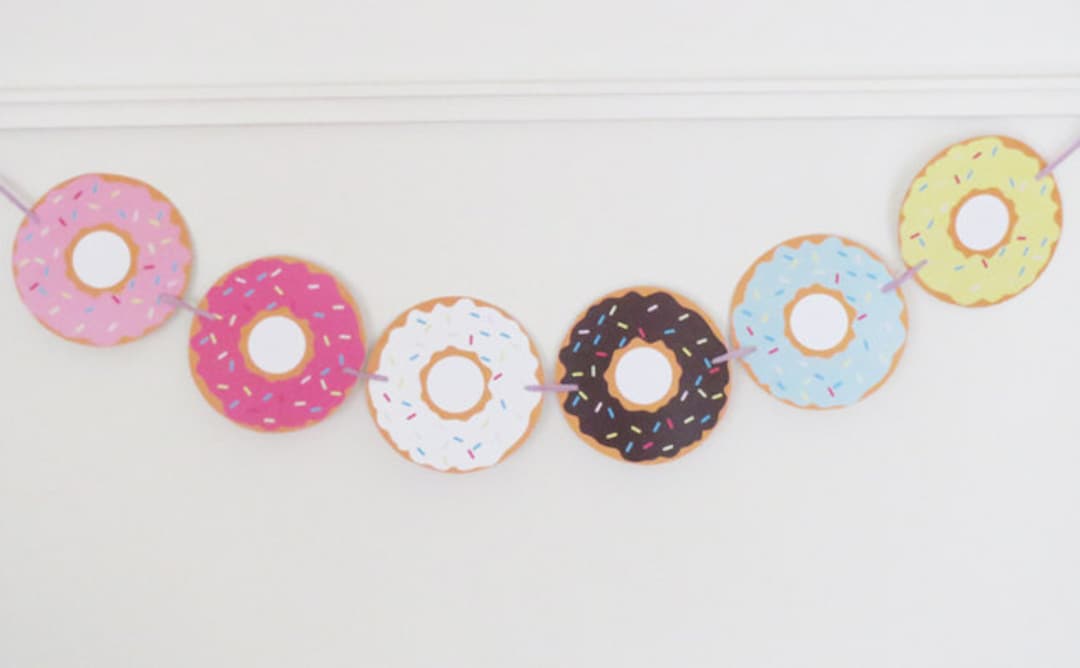 Donut Banner Donut Decorations Donut Decor Donut Printable Donut ...