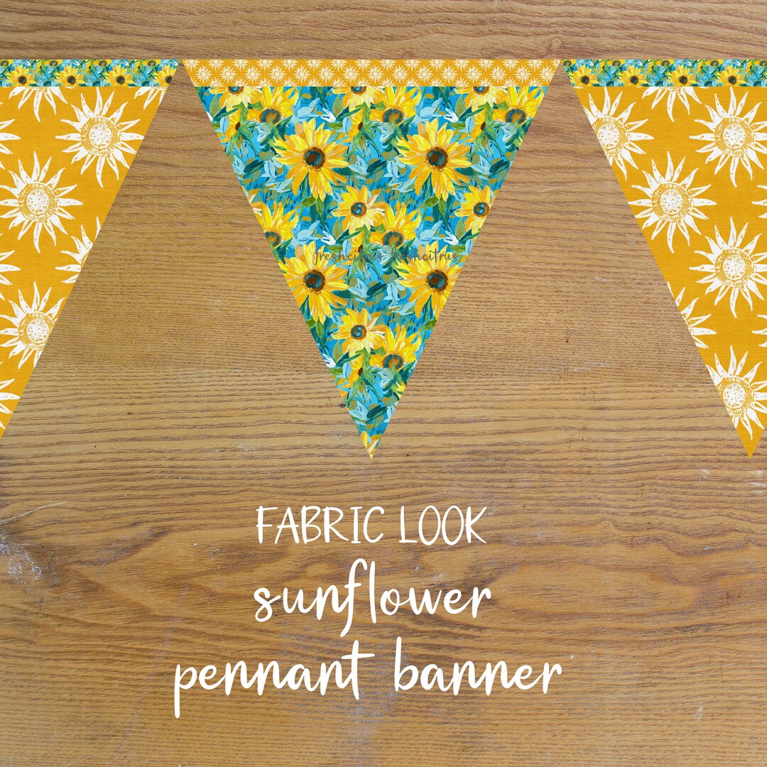 Sunflower Pennant Banner Printable Instant Download - Etsy