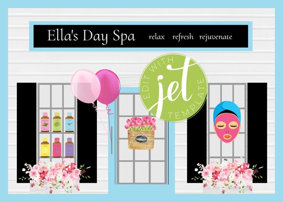 Spa Party Editable Sign Printable Spa Pretend Play | Etsy
