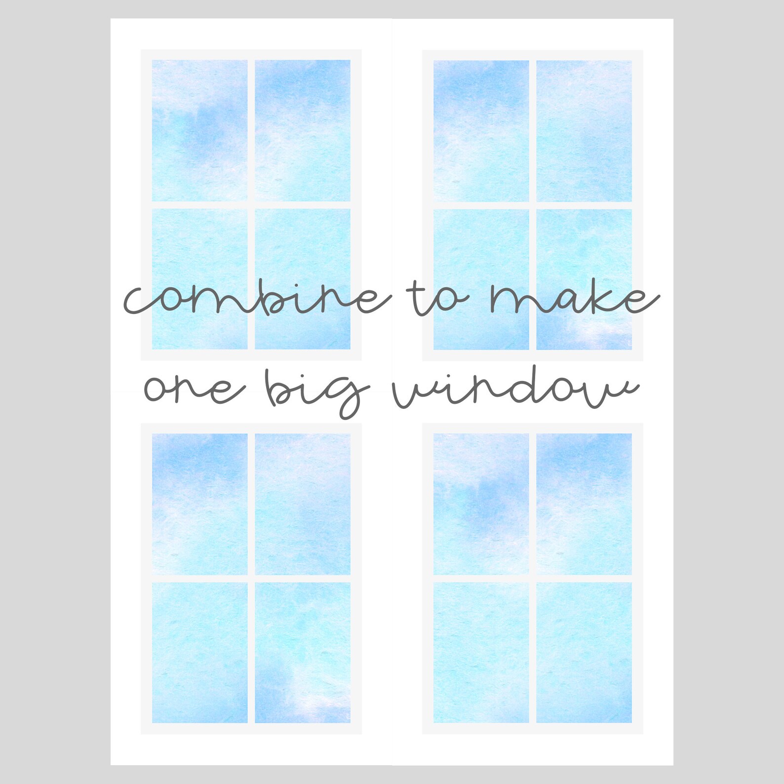 Windows for Pretend Play Blue Sky and Clouds Printable Instant Download ...