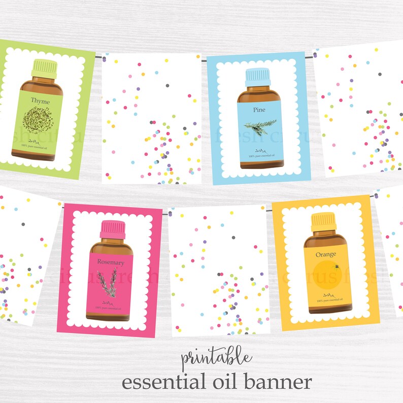 Spa Party Essential Oils Banner Pretend Play Spa Rosemary - Etsy