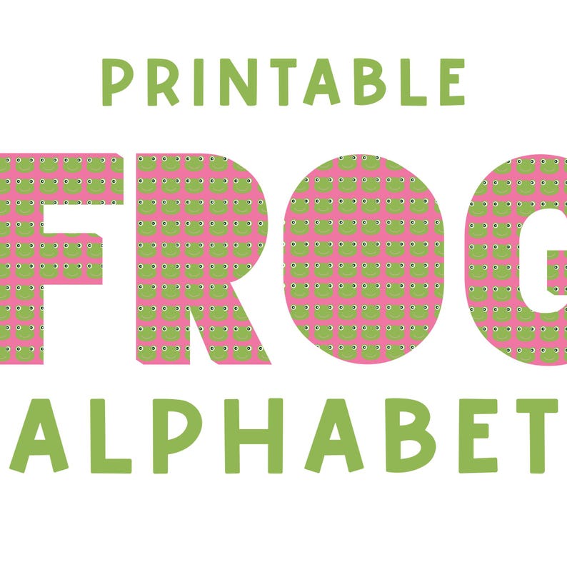 Frog Alphabet Banner Letters A to Z Printable Instant Download - Etsy