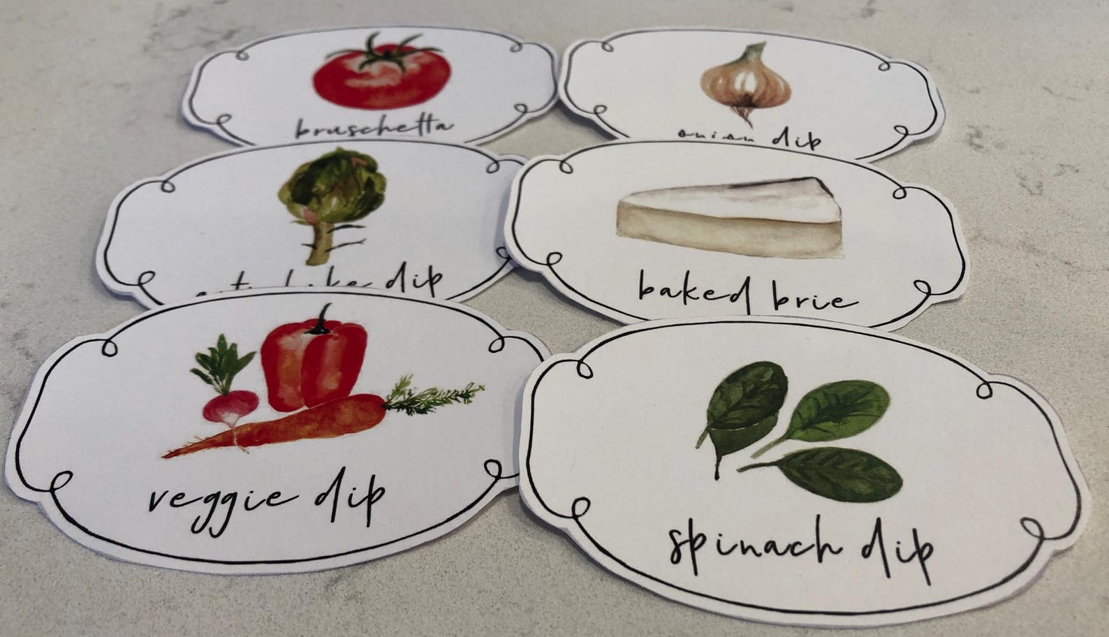 Appetizer Labels Dips Printable Instant Download - Etsy