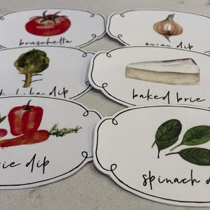 Appetizer Labels Dips Printable Instant Download - Etsy