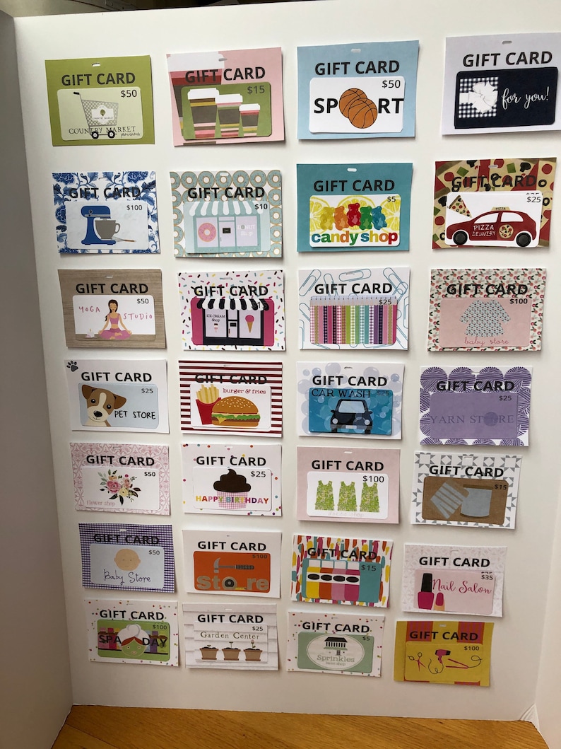 Pretend Play Gift Cards for Grocery Store Dramatic Play Market Display ...