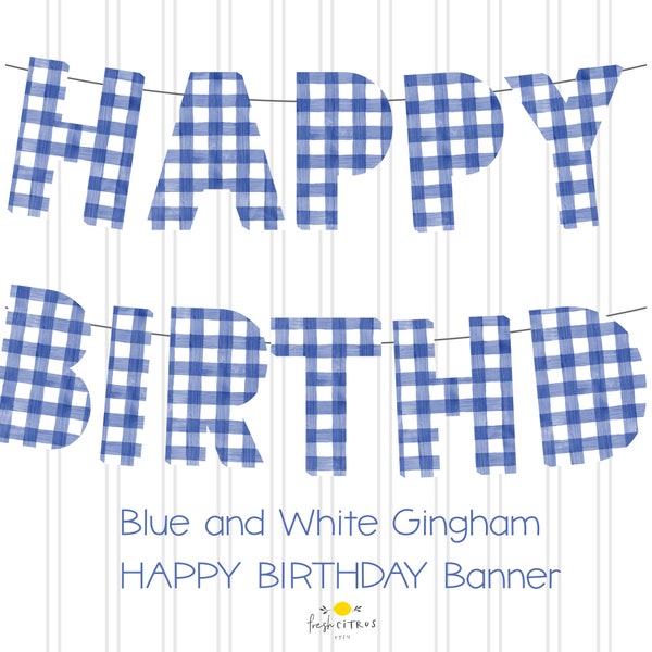 Gingham Party Decor - Etsy