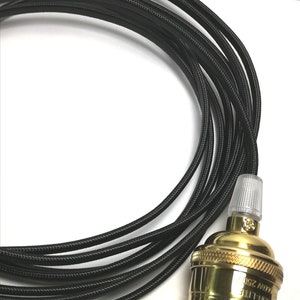 Plug-in Pendant Light Cord Set 12ft COPPER Socket - Etsy