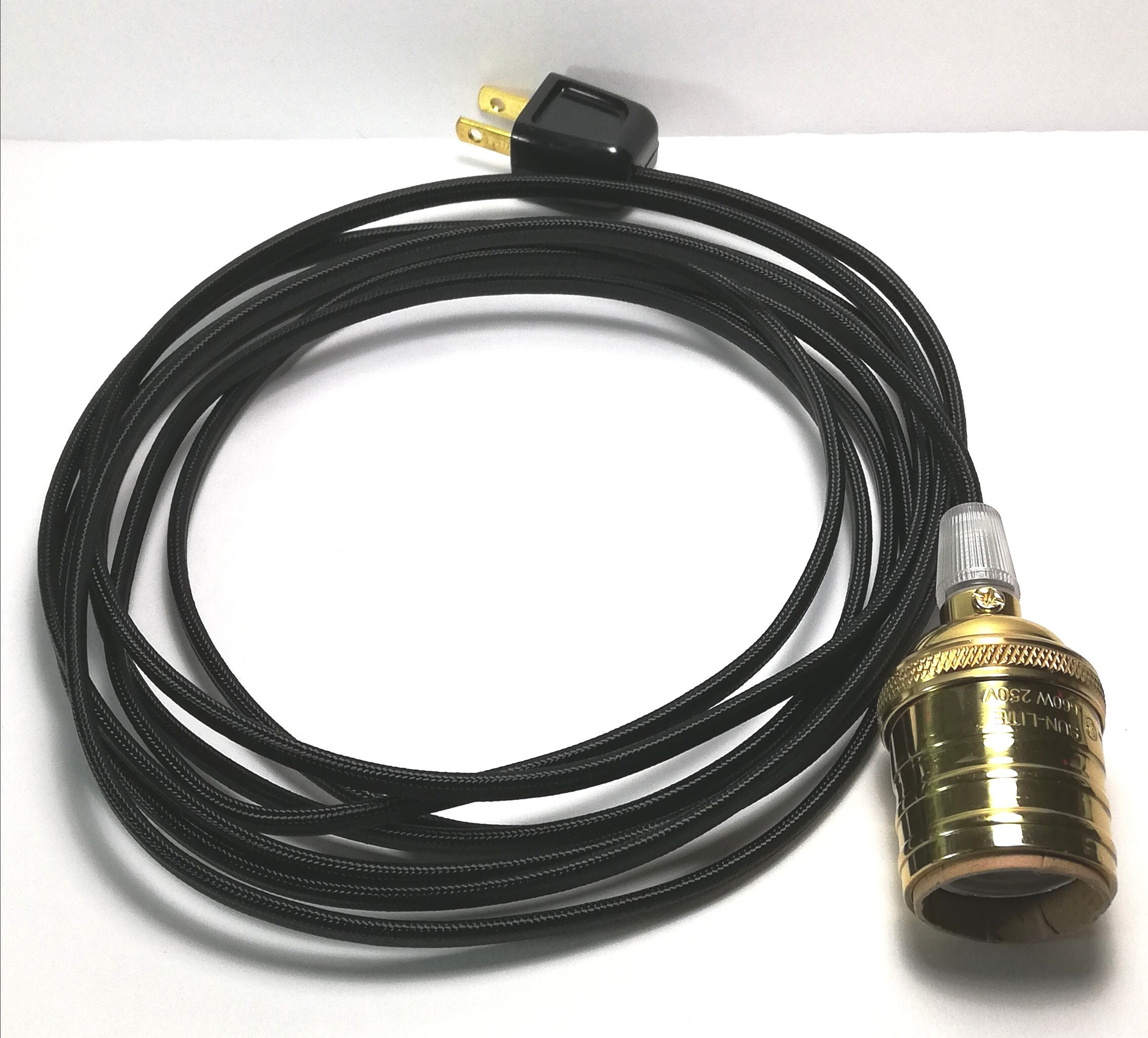 Plug-in Pendant Light Cord Set 12ft COPPER Socket - Etsy