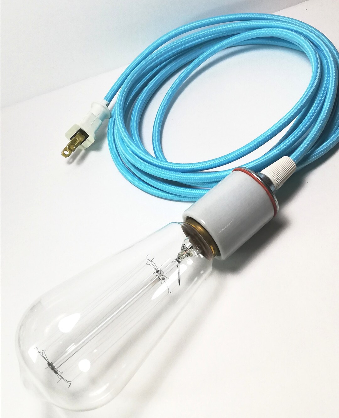 Porcelain Plug-in Pendant Light 12 Feet Cord Set (choose Color) - Etsy