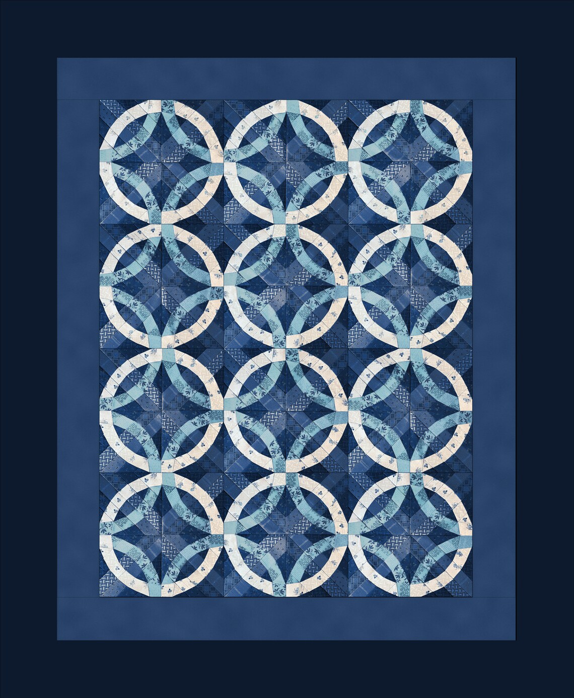 Paper Pieced Double Wedding Ring Pattern Digital - Etsy