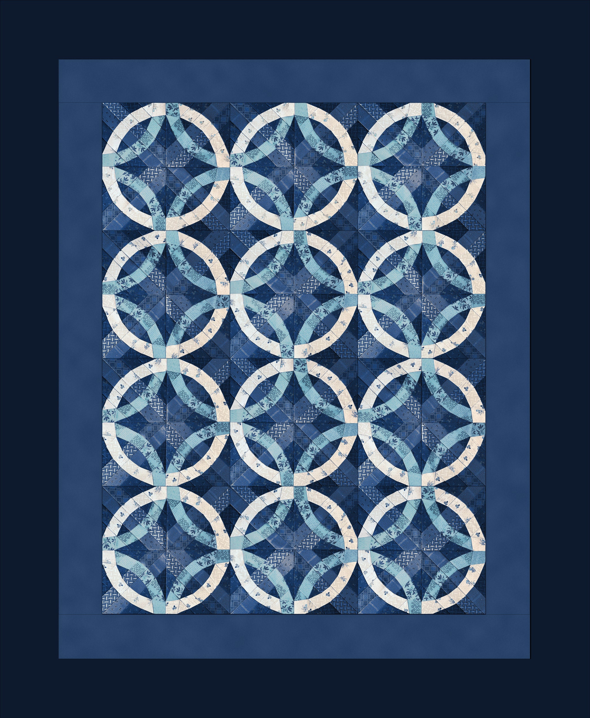 Paper Pieced Double Wedding Ring Pattern Digital - Etsy