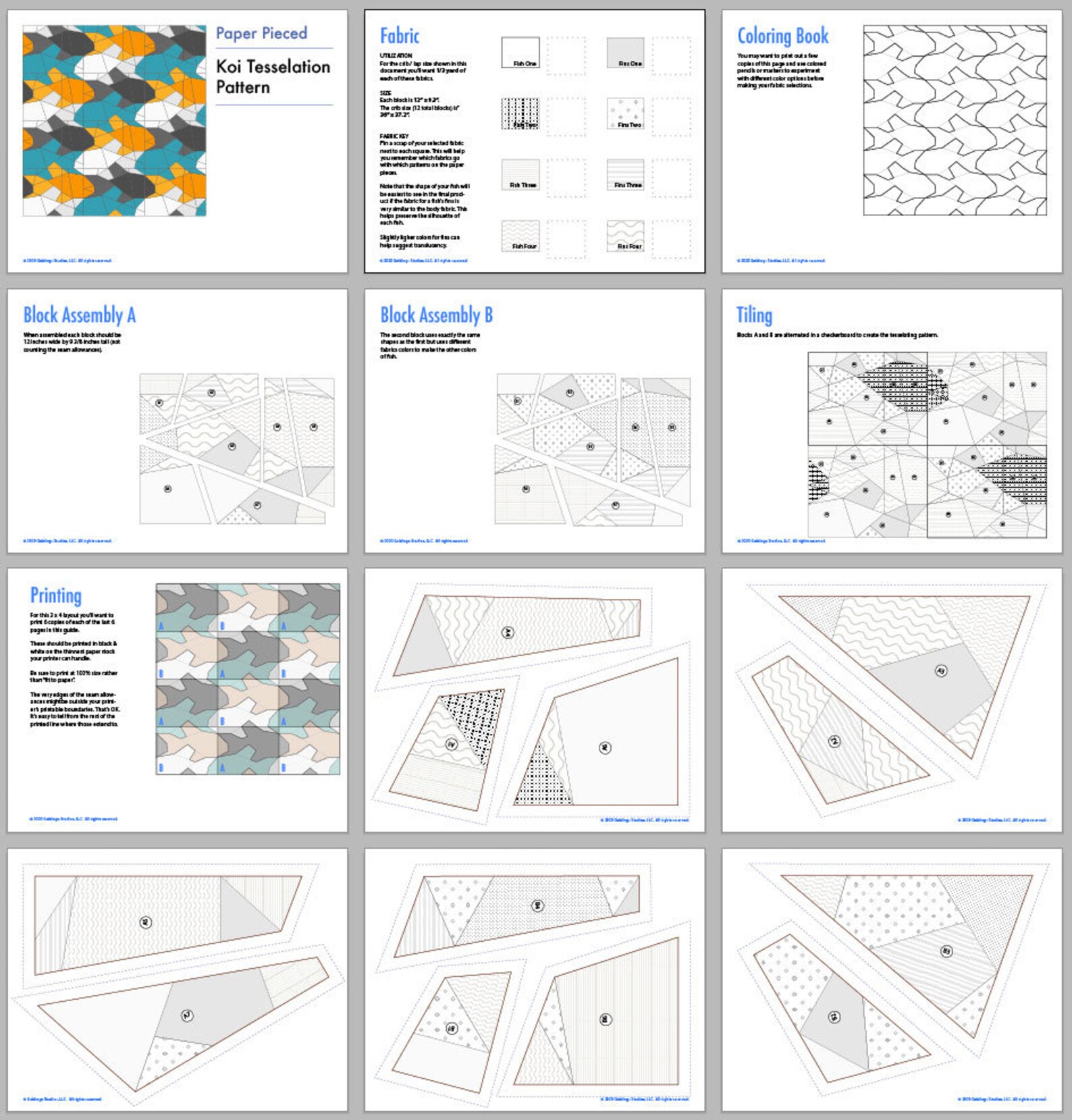Interlocking Fish Quilt Pattern - Etsy