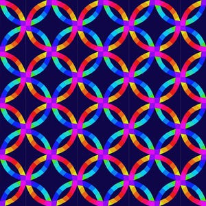 Paper Pieced Double Wedding Ring Pattern - Digital - Etsy