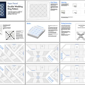 Paper Pieced Double Wedding Ring Pattern - Digital - Etsy