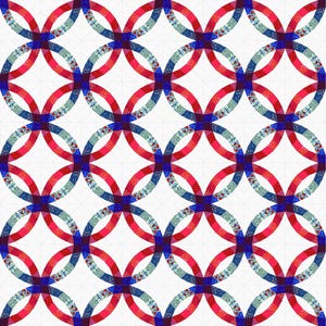 Paper Pieced Double Wedding Ring Pattern - Digital - Etsy