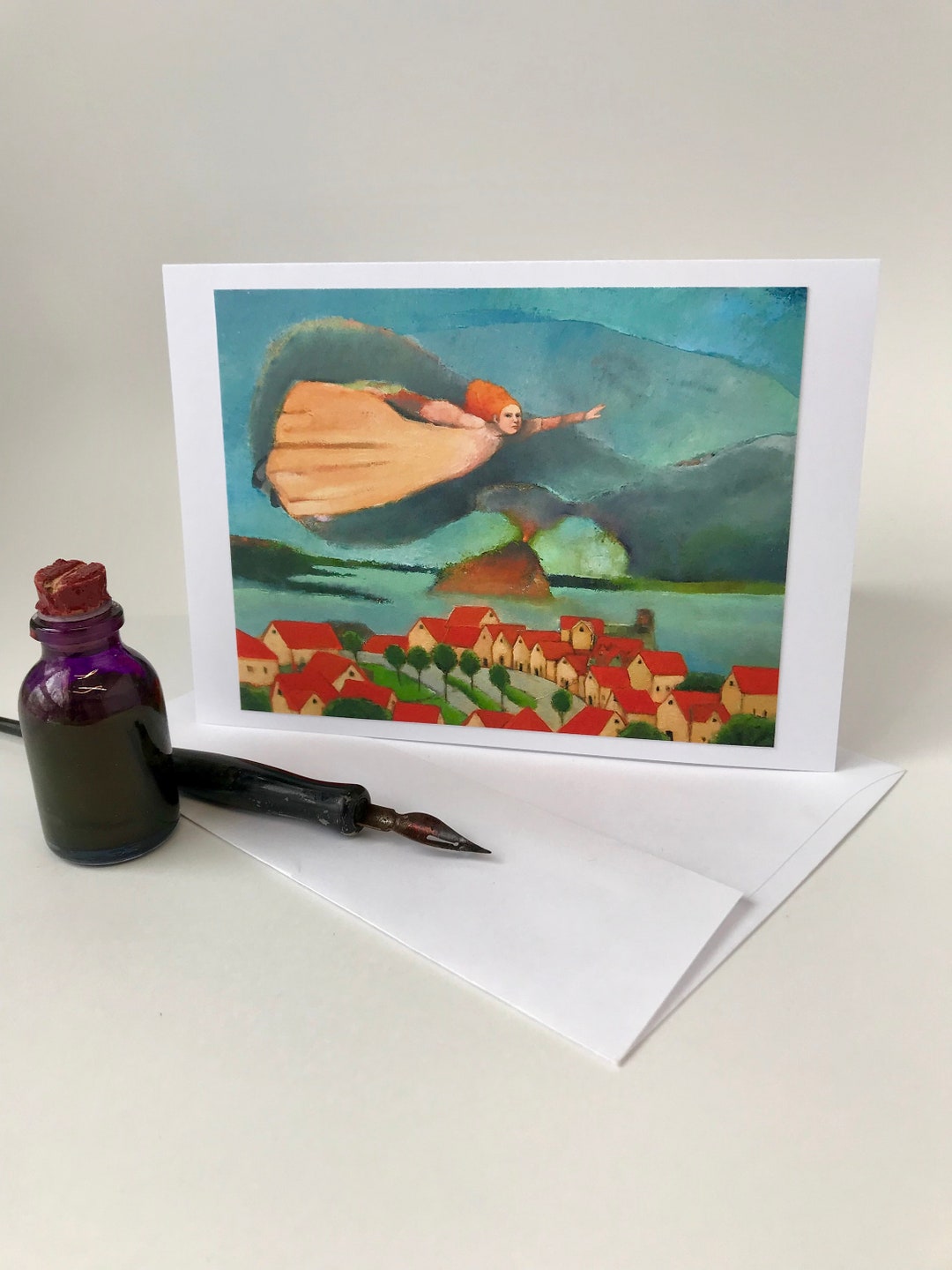 Art Card From Original Artwork, Blank Note Card, Art Greeting Card ...