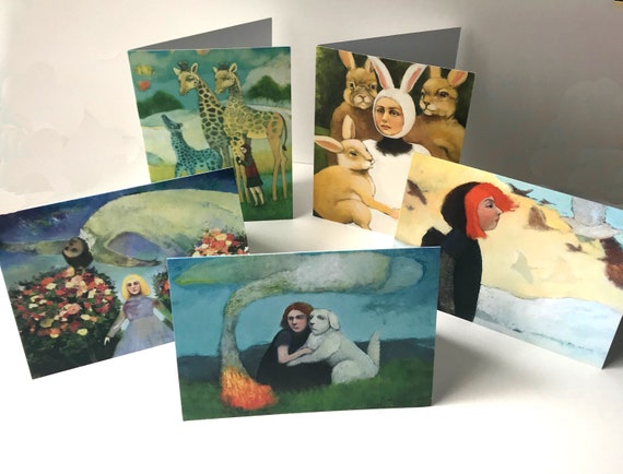 Artist Set of Note Cards Greeting Cards by Artist Letter | Etsy