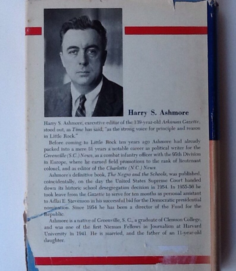 Vintage an Epitaph for Dixie by Harry S. Ashmore 1958 - Etsy