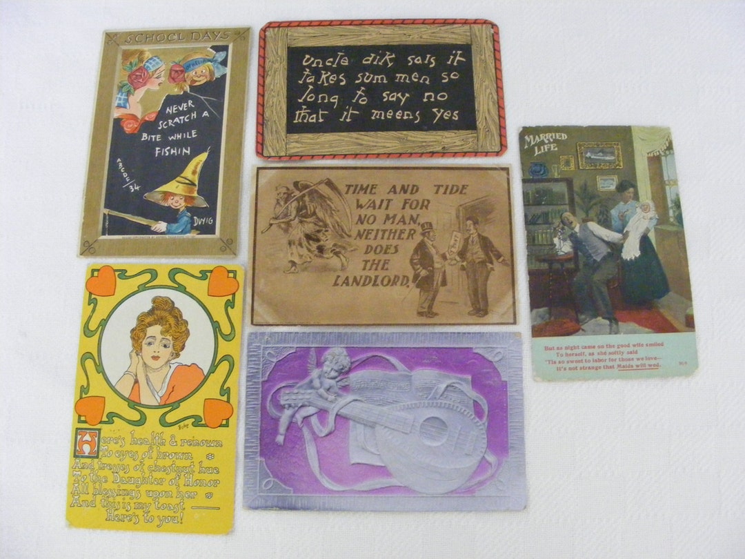 6 Vintage Post Cards, Postmarked 1908 to 1911 - Etsy