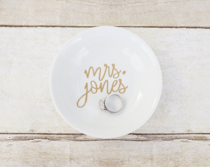 Custom Wedding Bridal Ring Dish Circle - Etsy