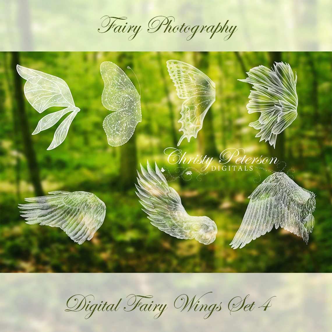 7 Fairy Wings Photoshop Overlays SET 4 Feathered or Angel - Etsy