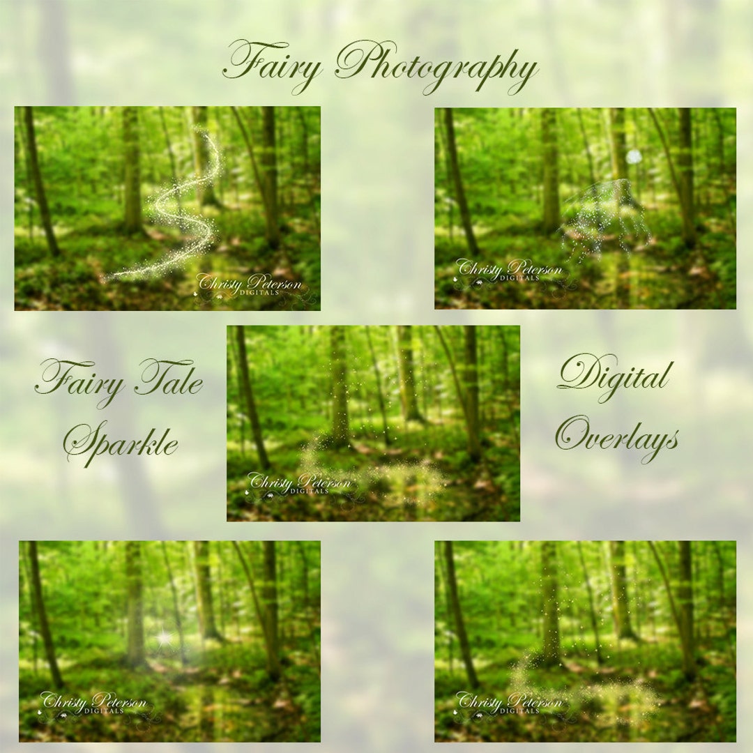 Fairy Tale Sparkle 5 Magical Fantasy PNG Digital Overlays - Etsy
