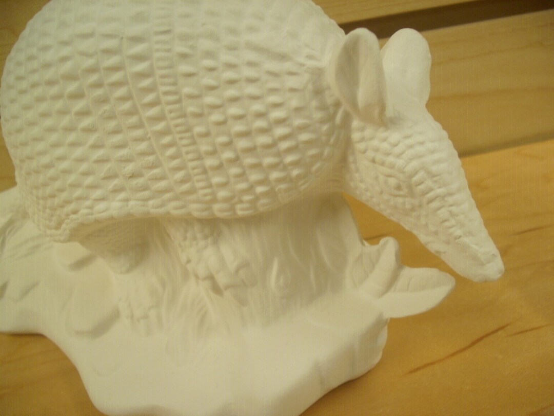 Armadillo Figurine Ready to Paint Ceramic Bisque Armadillo to Paint ...