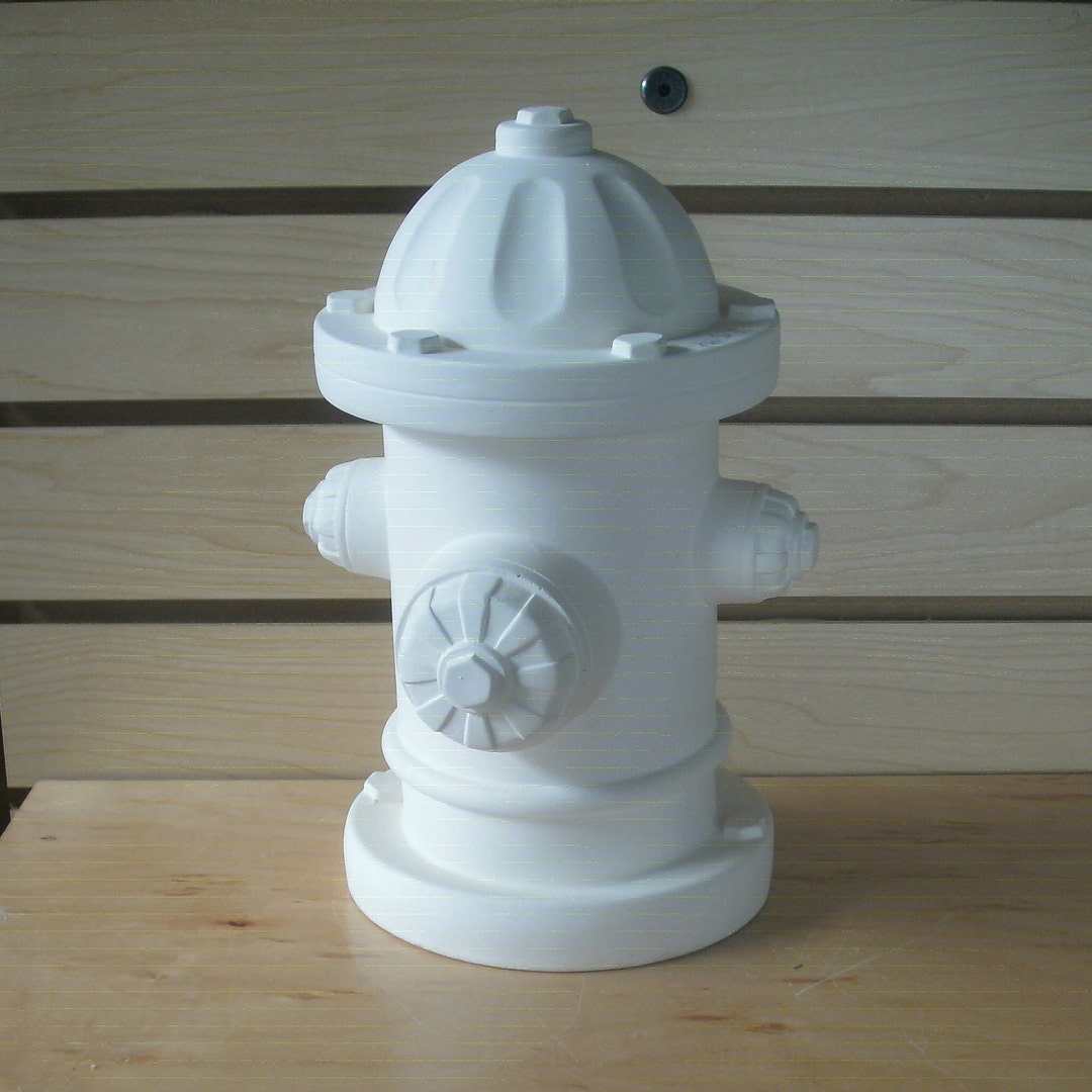 Ceramic Fire Hydrant to Paint Bisque Dog Treat Jar to Paint Fireman ...