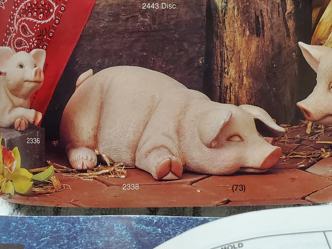 Ceramic Pig Ready to Paint Large Ceramic Pig on Tummy Ceramic Unpainted ...