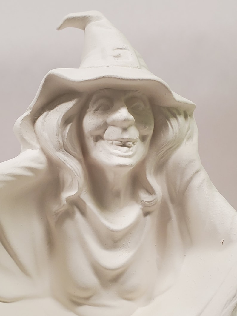 Ceramic Bisque Witch Ready to Paint Ceramic Halloween Witch Byron 88 ...
