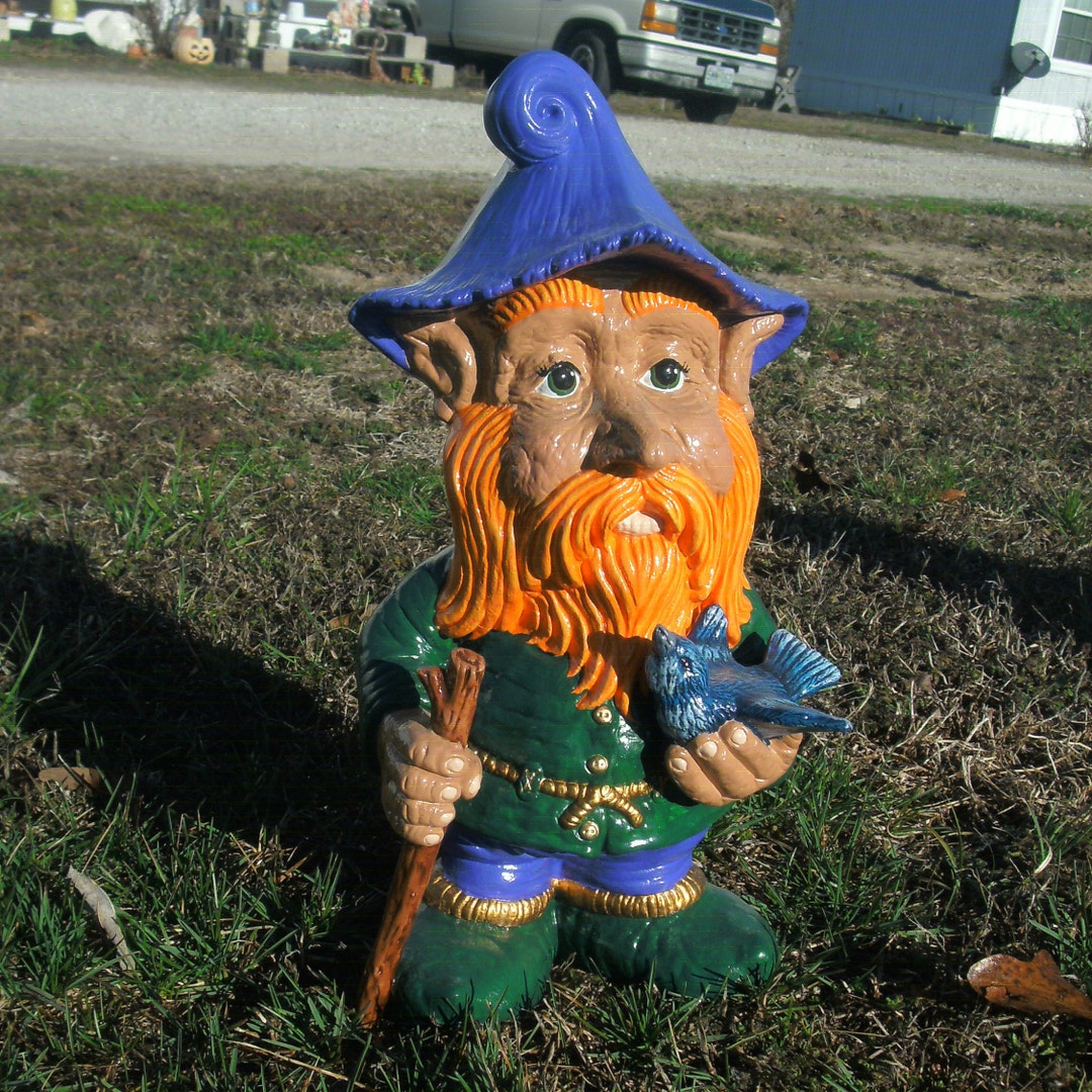 Outdoor Ceramic Garden Gnome Outdoor Statue Gnome Statue Fairy Garden ...