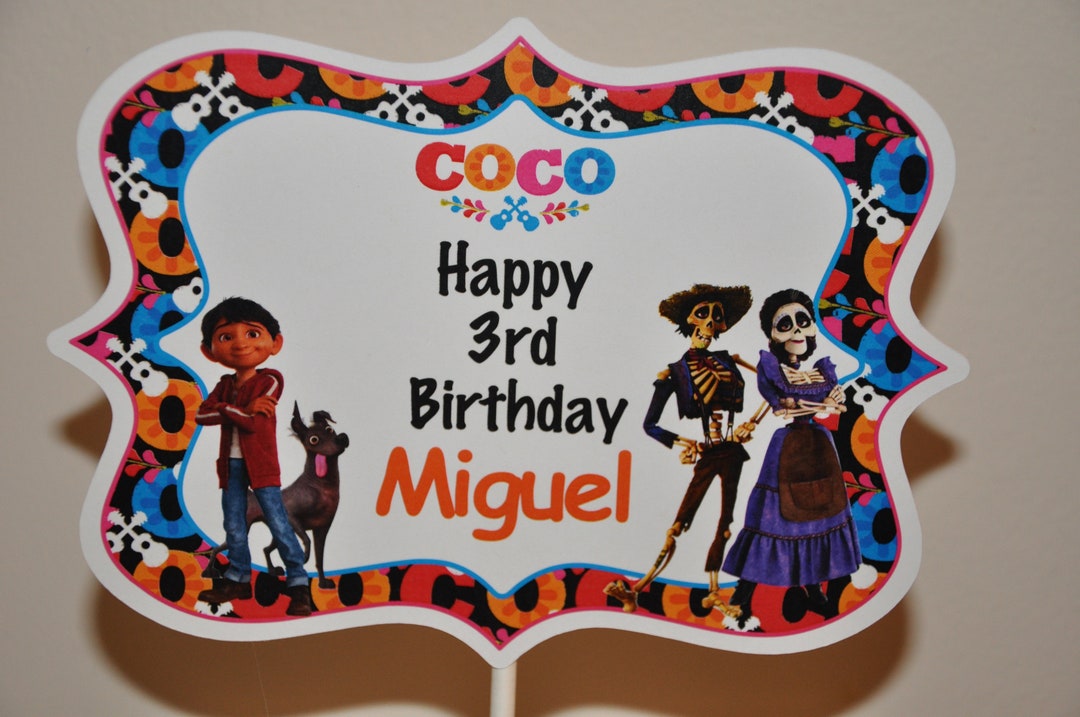 Coco Personalized Name Topper for Centerpieces - Etsy