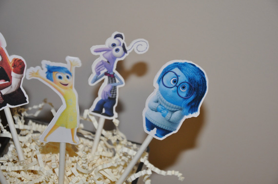 Inside out Cupcake Toppers Set of 12 | Etsy