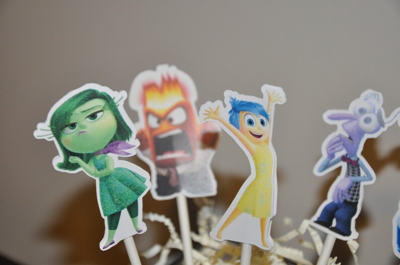 Inside out Cupcake Toppers Set of 12 | Etsy