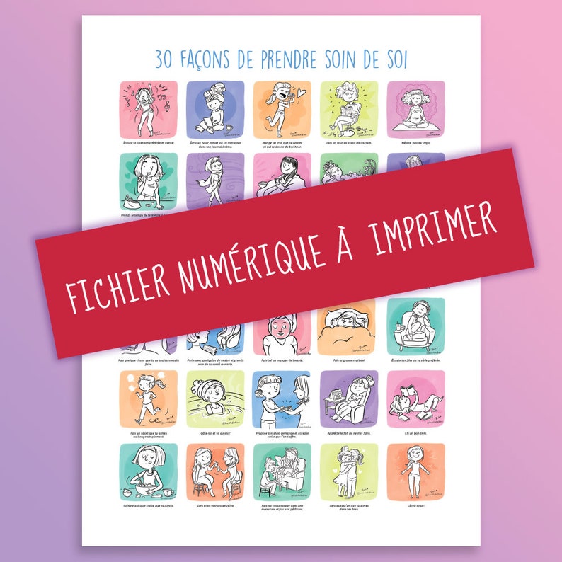 30 façons de prendre soin de soi FICHIER NUMÉRIQUE - Etsy Canada