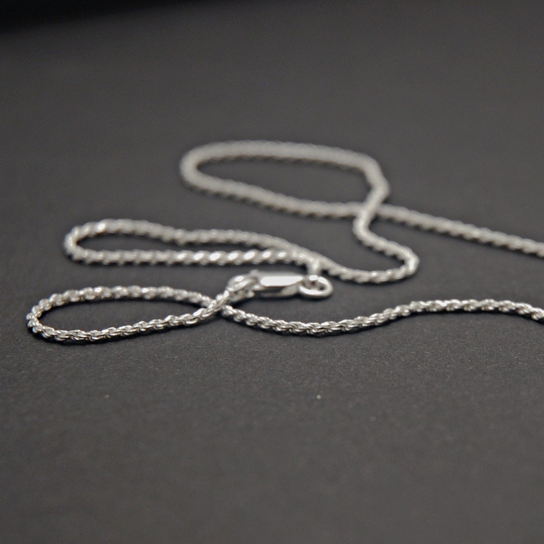 20 Inch Sterling Silver Rope Chain, Twisted Rope Chain, Finished Chain ...