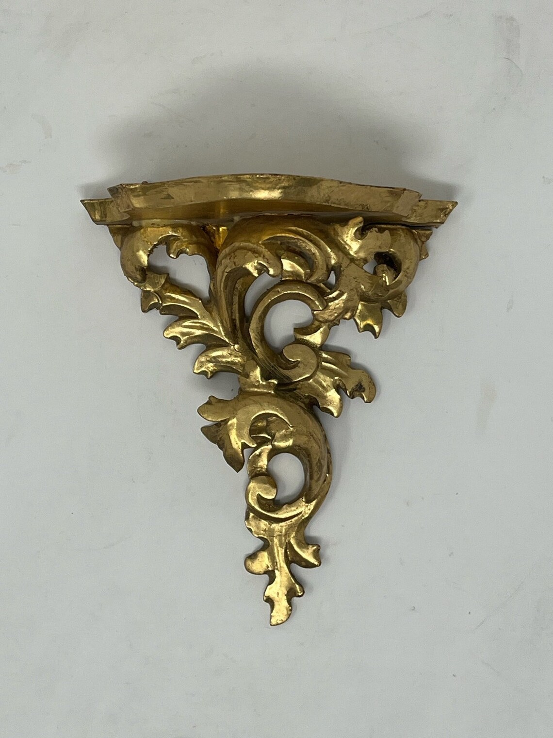 Hand Carved Small Wood Gold Leaf Floating Shelf Florentine 7.5 - Etsy