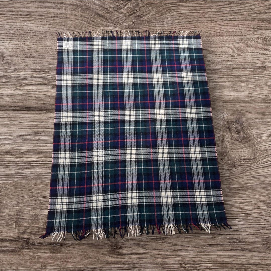Vintage Hector Russell Kiltmaker Group Plaid Green Blue Red Fringe ...