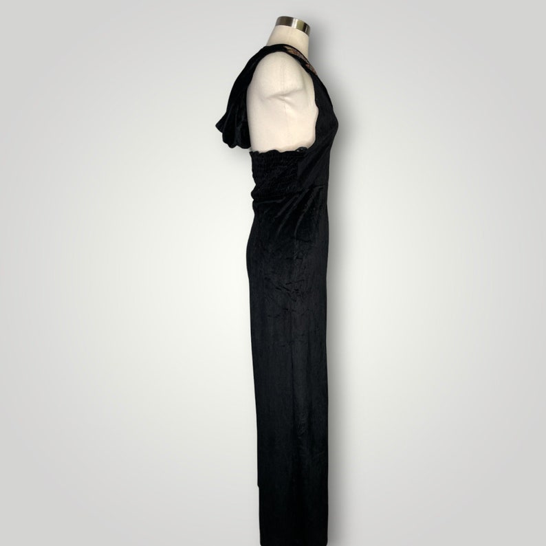 Vintage Ryan Keith Velvet Jumpsuit Hooded Halter Velvet Black Fairycore ...